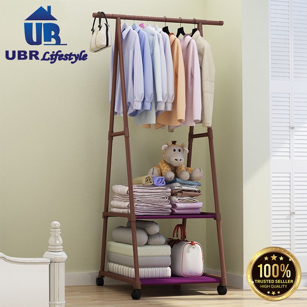 FlexC Triangle DIY Multipurpose Wardrobe Clothes Rack With Rak Baju dan ...