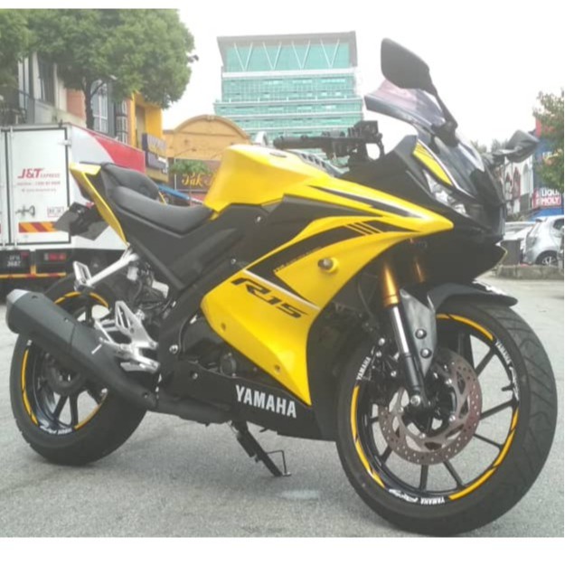 YAMAHA R15 Rim Lining Sticker Side Racing Kuning | Shopee Malaysia