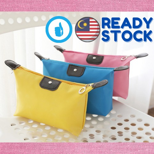(READY STOCK) Korea Design Cosmetic/ Pouch Coin Nylon Waterproof Bag ...