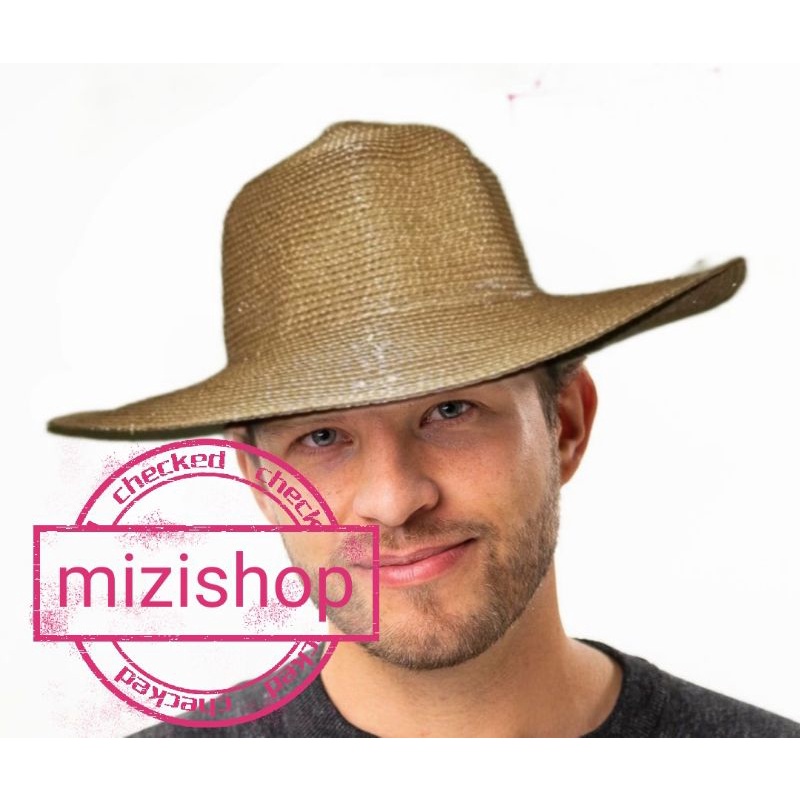 topi kebun petani farmer hat jerami fishing denim bucket | Shopee Malaysia