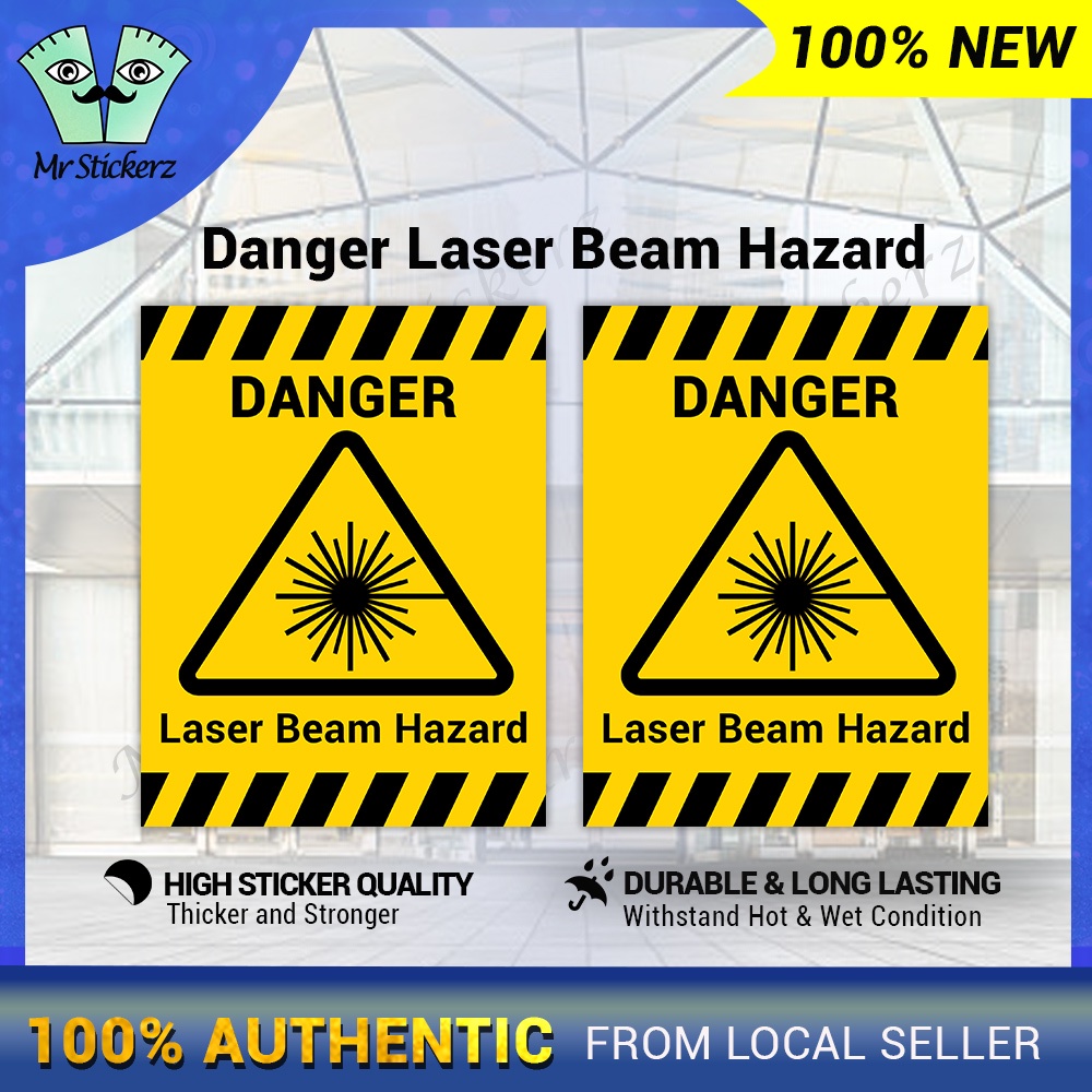 Danger Laser Beam Hazard Warning Sign Sticker High Sticker Quality ...