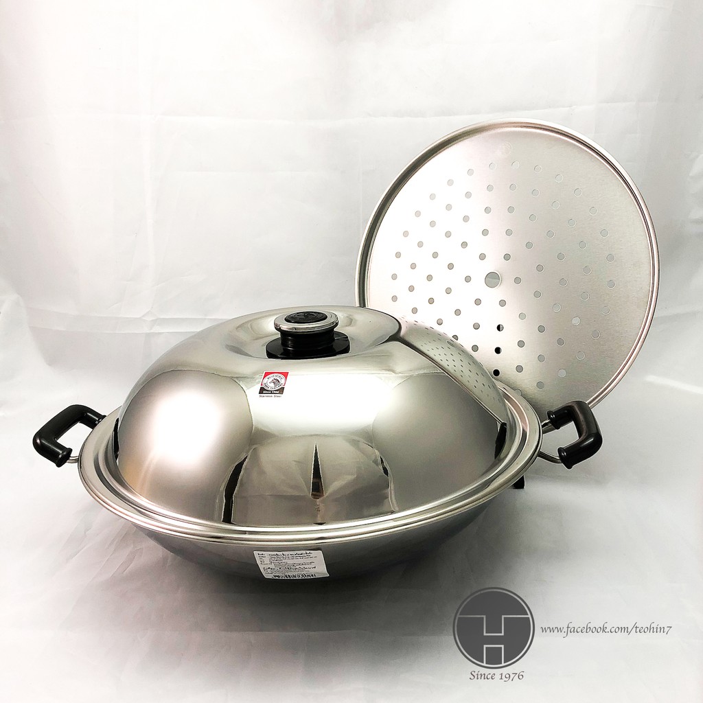 [TeoHin] Zebra SUS304 5Ply Chinese Wok set 38cm/42cm , Kuali ...