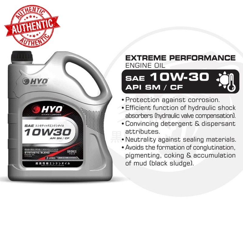 HYO Bronze 10W30 Mineral Engine Oil (3L) | Shopee Malaysia