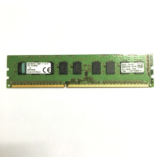 Kingston ECC Ram DDR3 1600MHZ 8GB 2Rx8 PC3-12800E-11-13-E3 For server ...
