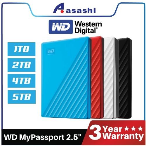 Western Digital WD MY PASSPORT 2.5" 1TB 2TB 4TB 5TB USB3.2 Gen 1 ...