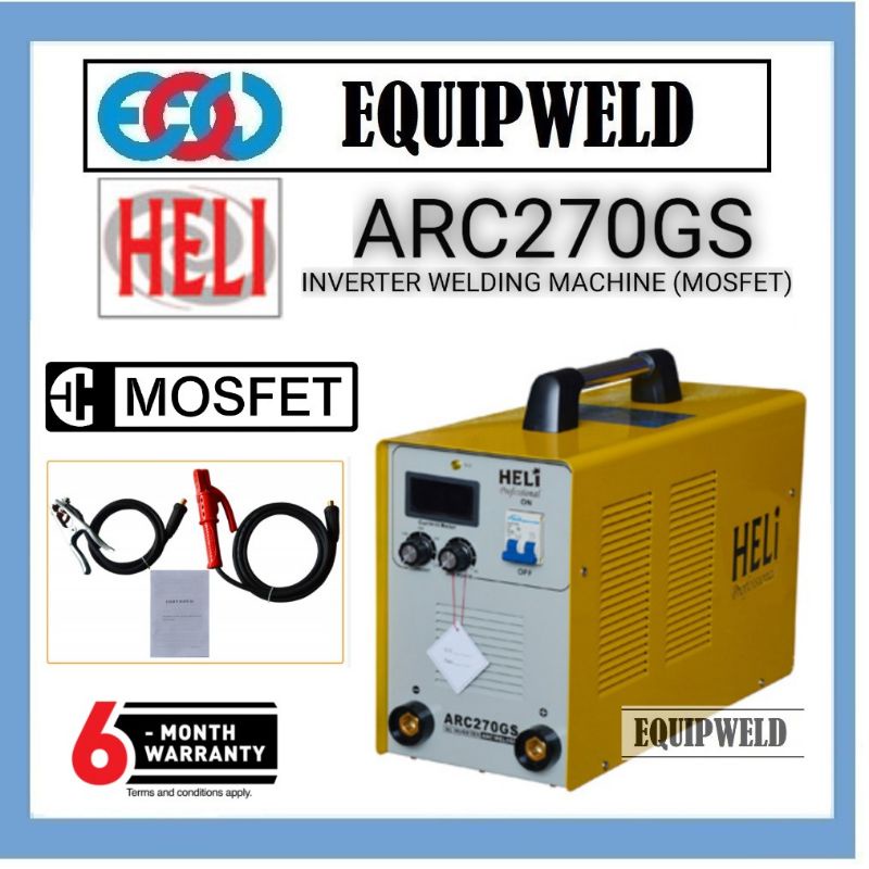 HELI ARC270GS MMA ARC WELDER MOSFET WELDING MACHINE (HEAVY DUTY ) KING ...
