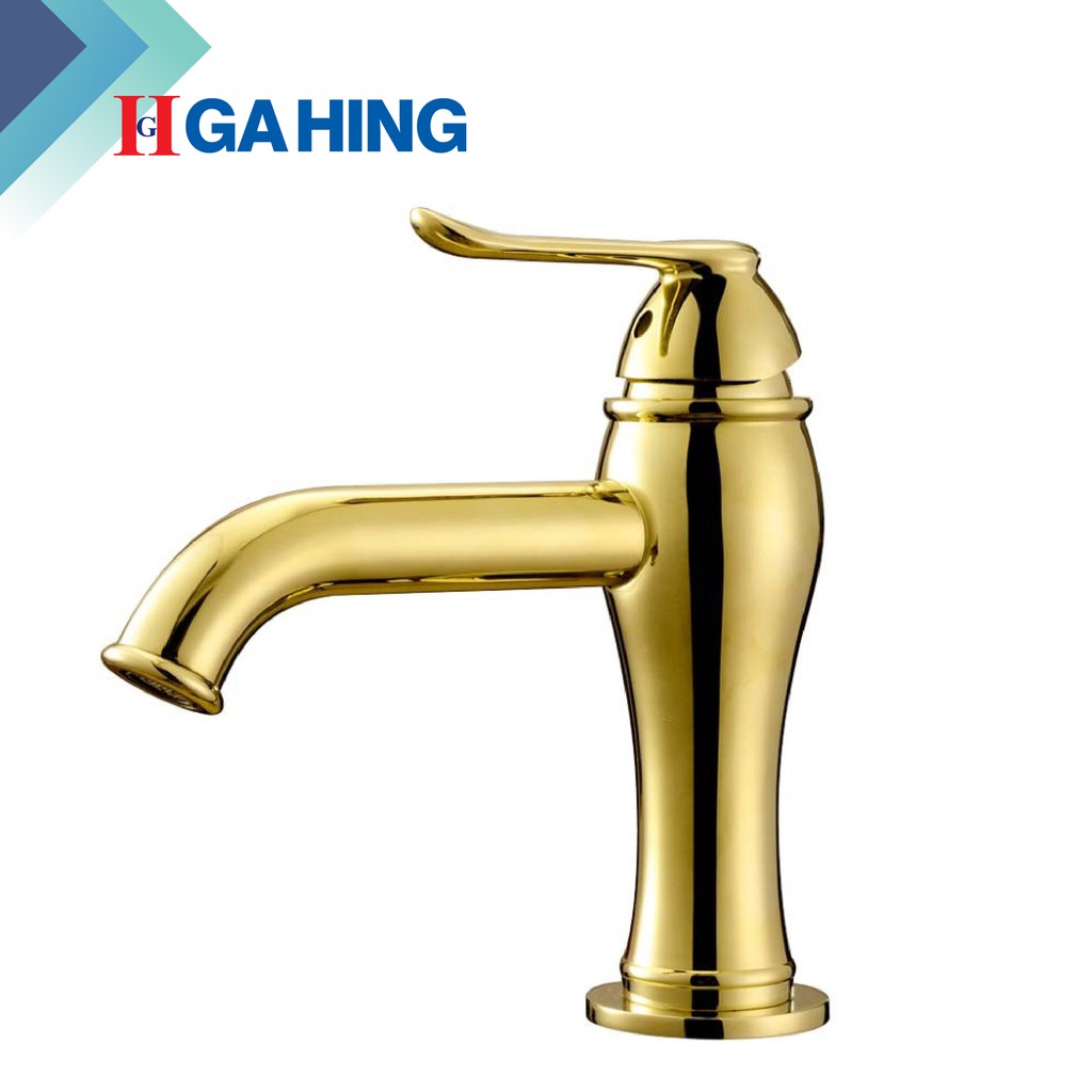 Vintage Design Gold Colour Basin Mixer Tap Hot And Cold Water Paip Air Panaspili Airpaip Air
