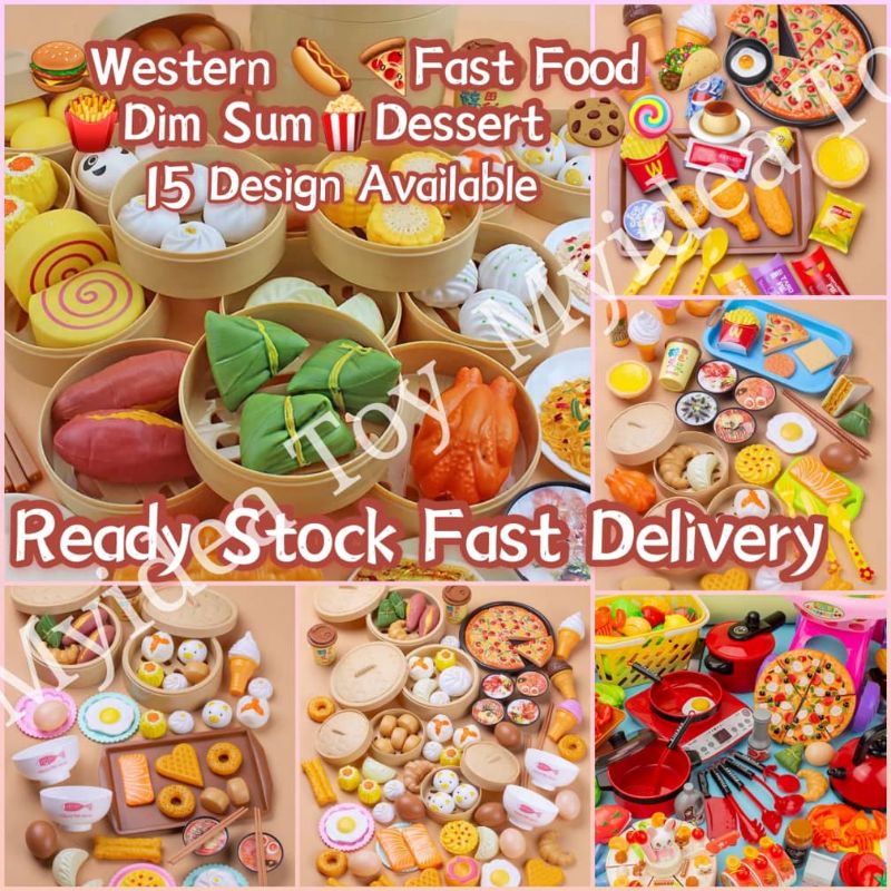 🔥Ready Stock🔥Fast Food Burger Set Kids Toys Learning Food Kitchen ...