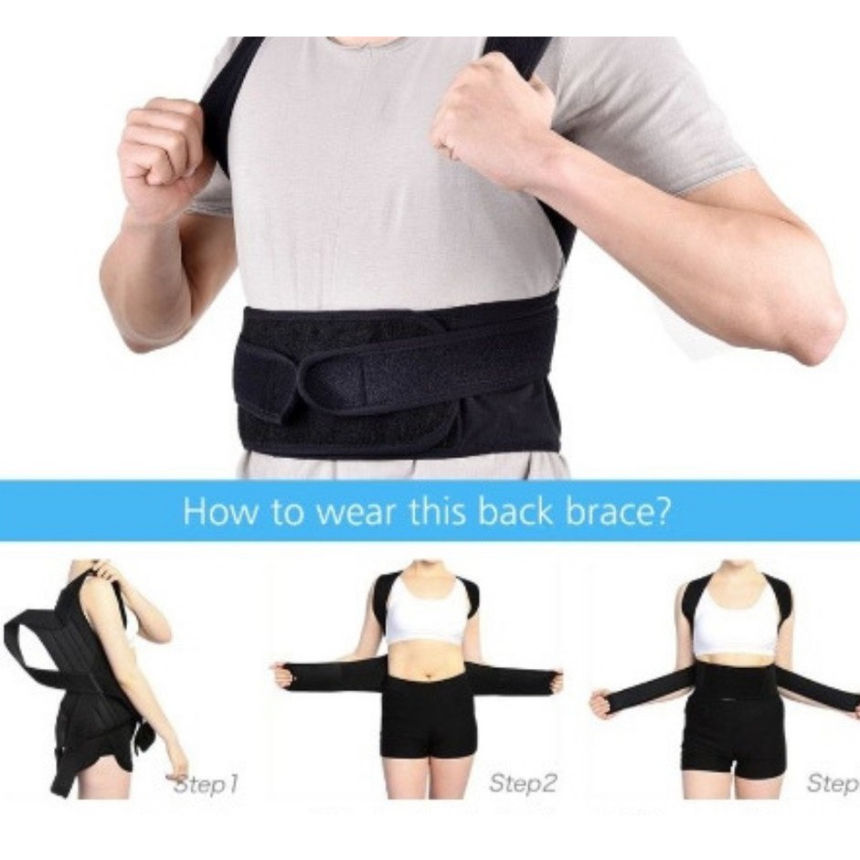 Back Support Angkat Barang Berat Sakit Belakang Pinggang Belt Posture ...