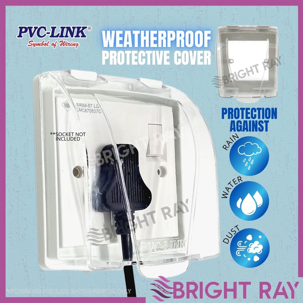 PVC-LINK Weatherproof Protective Cover Socket Enclosure For Switch ...
