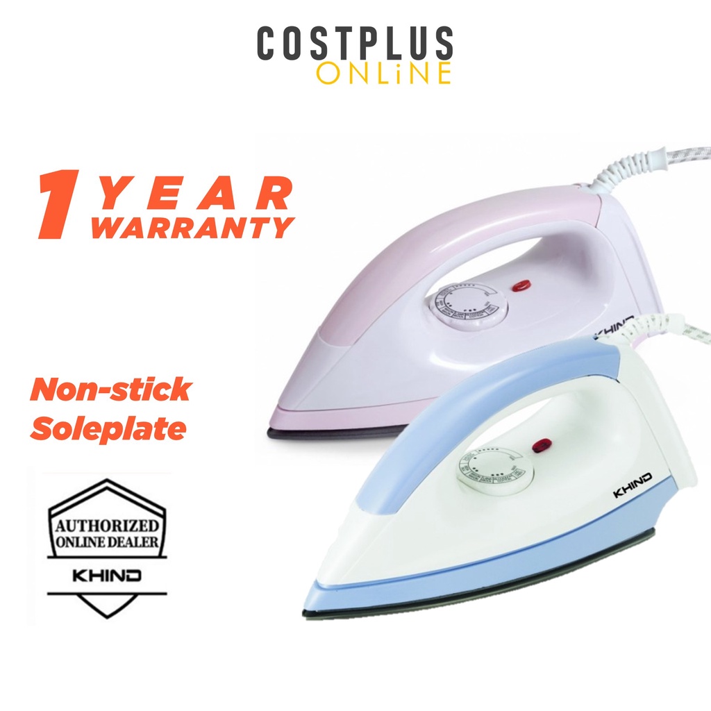 Khind Electric Iron Dry Iron EI402 Light Weight Non Stick | Shopee Malaysia