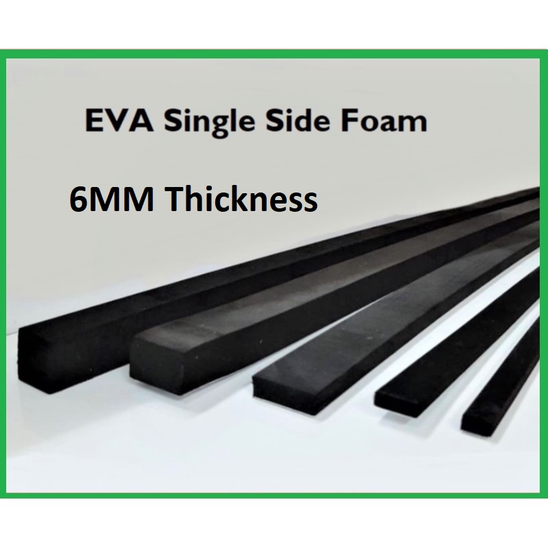 EVA Foam Single Sided Tape 1 Meter/2 Meter (Black) Adhesive One Side strong sound insulation ...