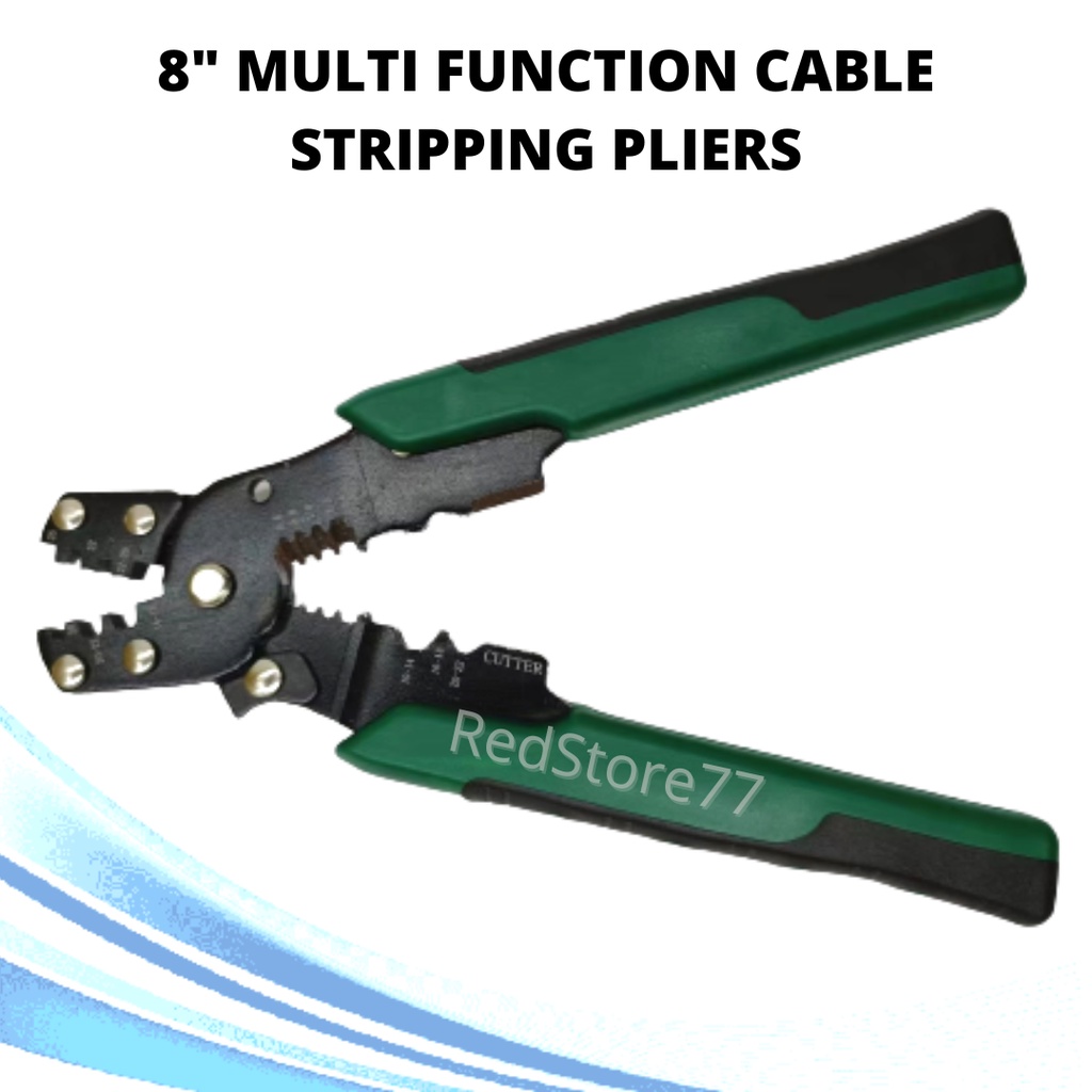 202B 200MM 8" MULTI FUNCTION CABLE STRIPPING PLIERS IRON SHEARS TOOL CRIMPING TOOLS CUTTING ...