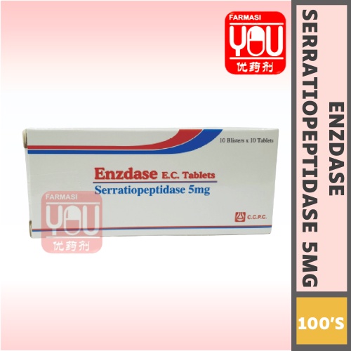 ENZDASE SERRATIOPEPTIDASE 5MG (10 BLISTERS X 10TABLETS) | Shopee Malaysia