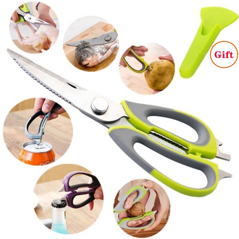 Multifunction Stainless Steel Kitchen Scissors for Cutting Poultry Fish ...