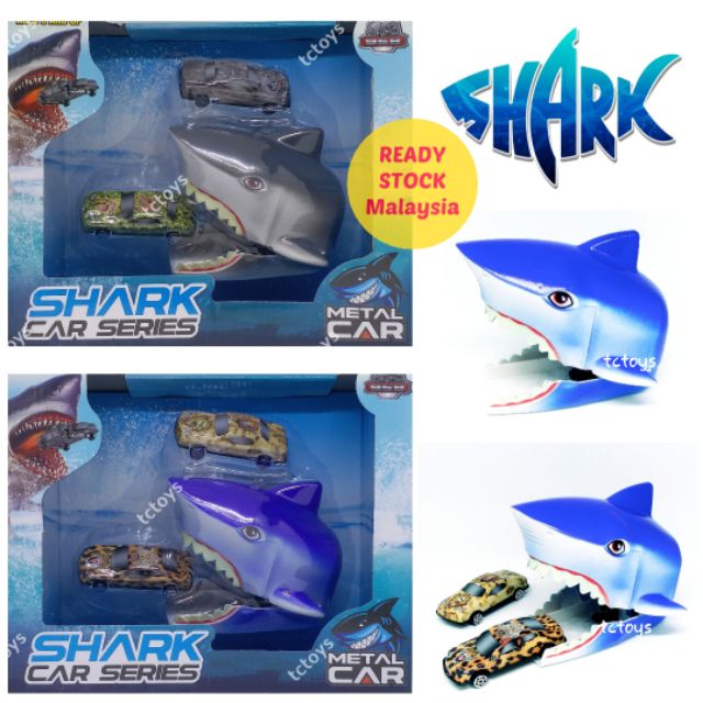 SHARK CAR SERIES METAL CAR EJECTION CAR TOY DINOSAUR CAR SERIES ANIMAL ...