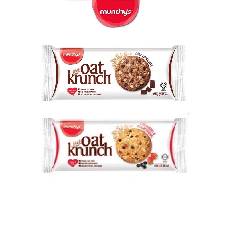 Munchy's Oat Krunch Biscuit - Strawberry & Blackcurrant 78g/156g ...