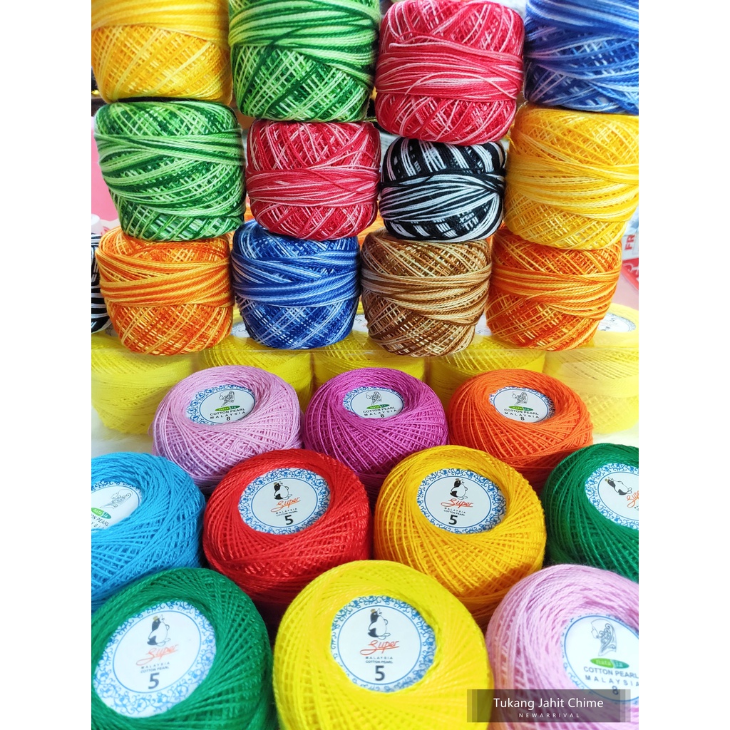 【25g】No.8 No.5 Mix Colour Fix Colour Cotton Pearl / Embroidery Thread ...