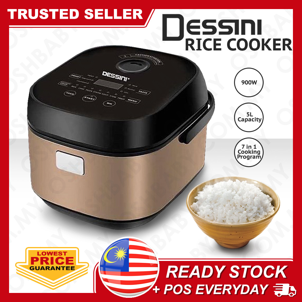 DESSINI RICE COOKER 5L/Auto Cooker Rice Digital Multi Cooker-PERIUK ...