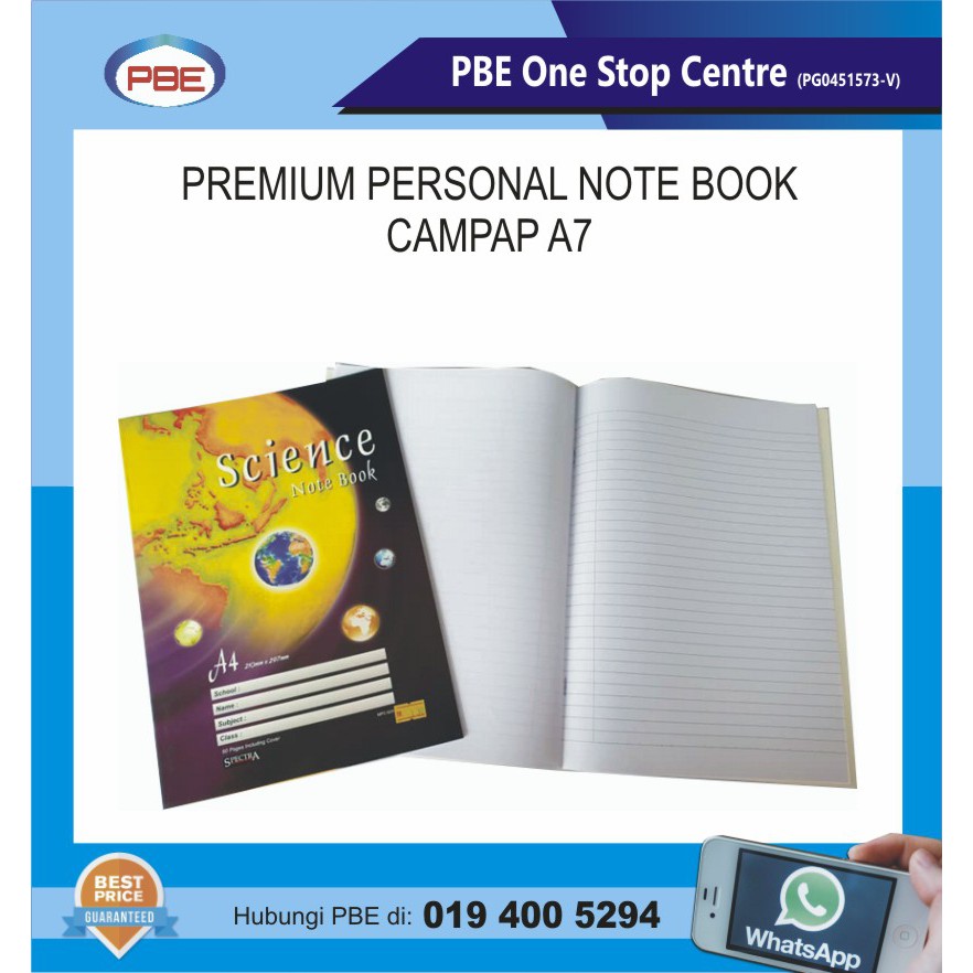 Science note book 60 pages buku nota sains a4 spectra | BeeCost