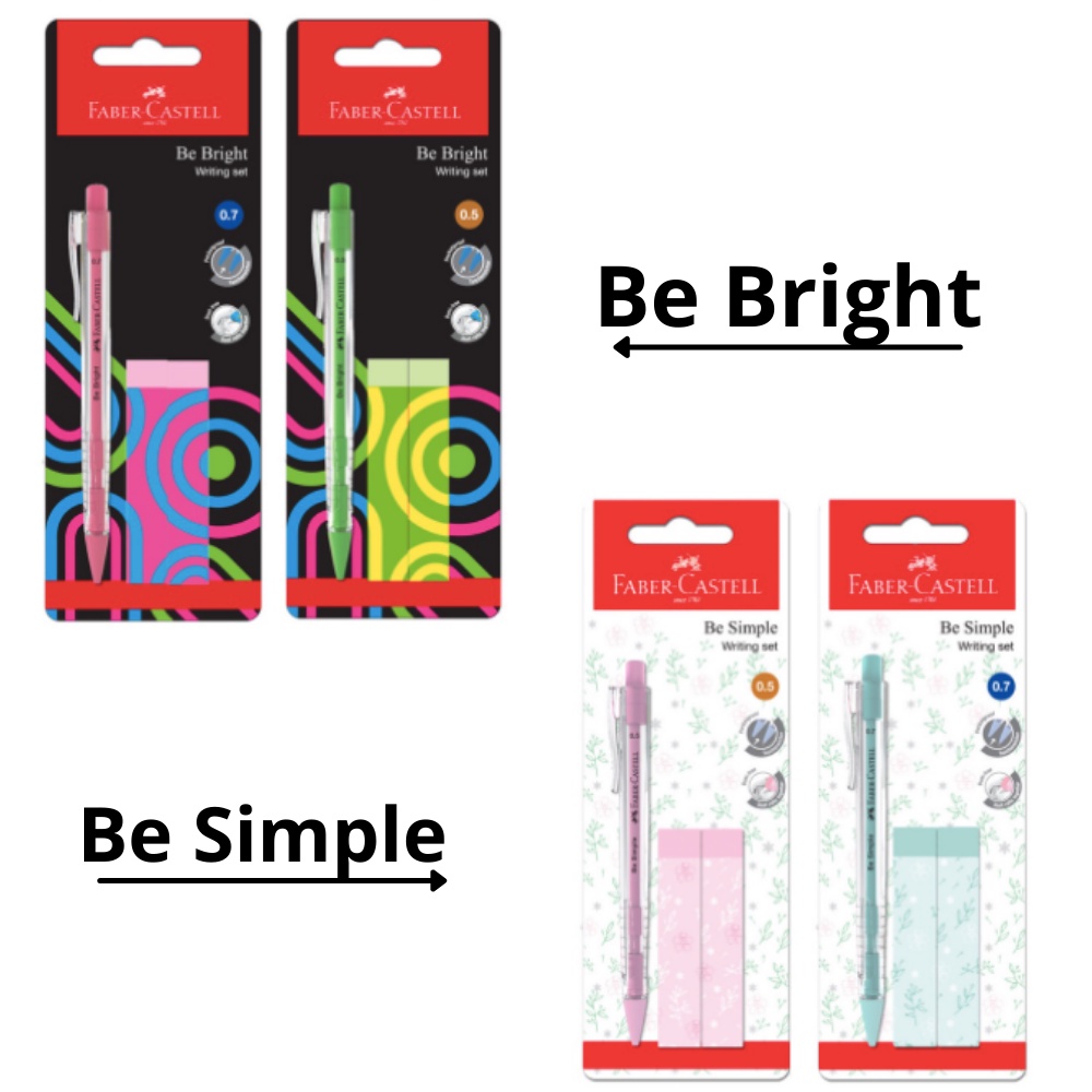 Faber-Castell Mechanical Pencil Be Bright / Be Simple + 2 Erasers Set ...