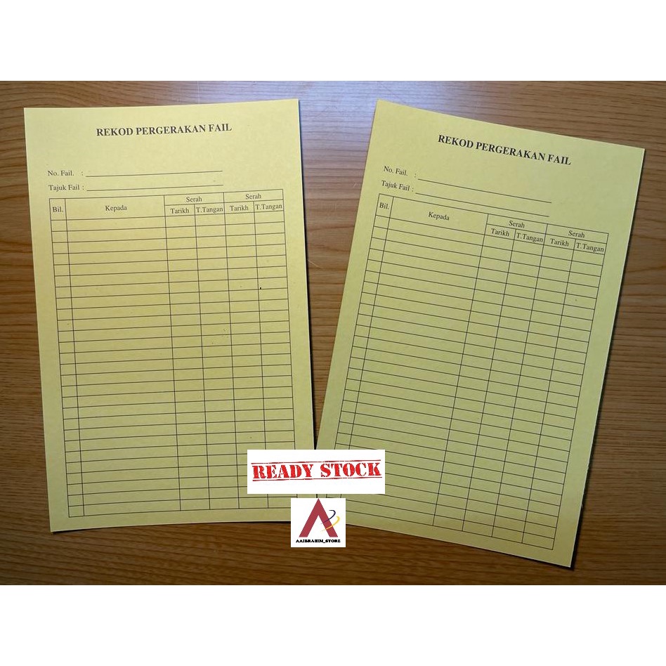 KAD PERGERAKAN FAIL - KUNING | Shopee Malaysia