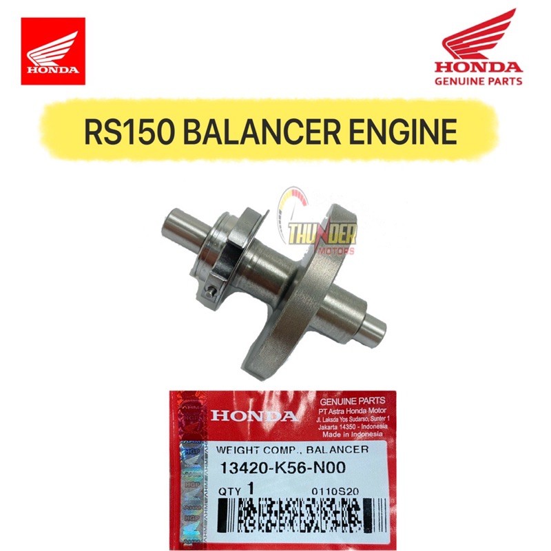 HONDA RS150 BALANCER ENGINE WEIGHT 100% ORIGINAL HONDA (13420-K56-N00 ...