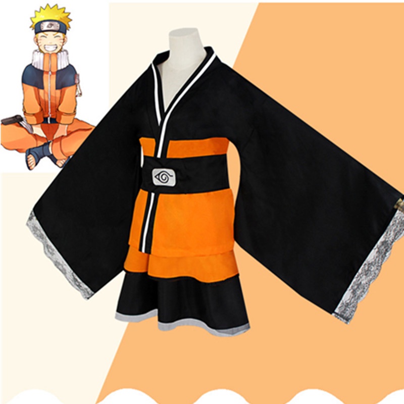 Anime Naruto Kimono Shippuden Uzumaki Akatsuki Japanese Kimono Lolita ...