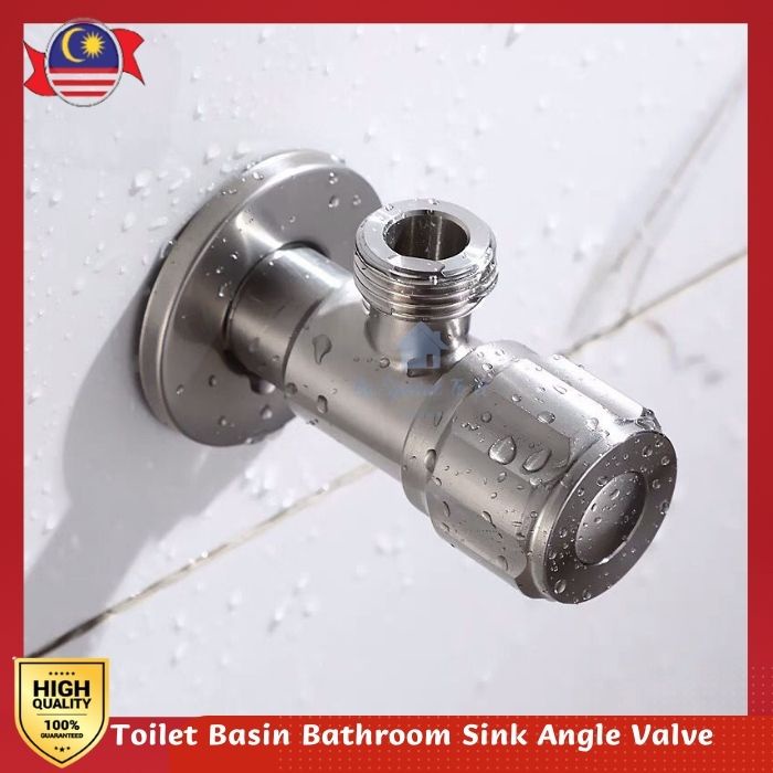 Toilet Basin Bathroom Sink Angle Valve SUS304 Stainless Steel Faucet ...