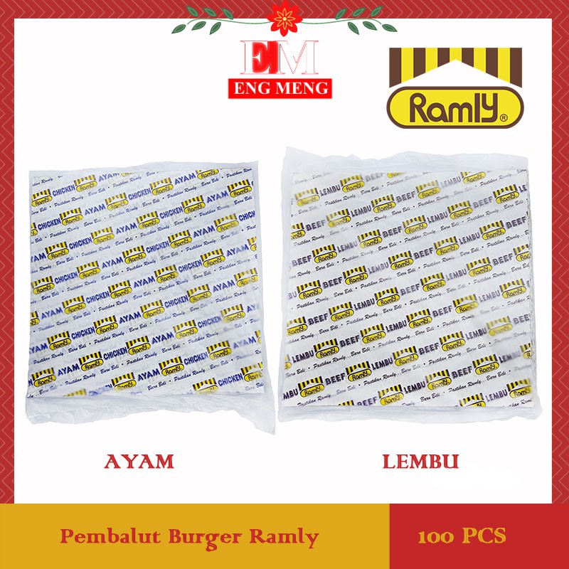 Pembalut burger Ramly (burger wrapping) 100pcs Ramly Burger Paper (Beef ...