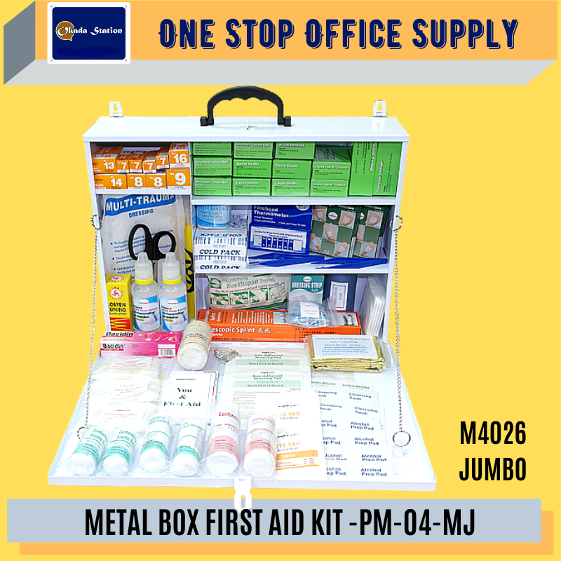 OKADA First Aid Kit Metal Box - PM-04-MJ / Peti Kecemasan / First Aid ...