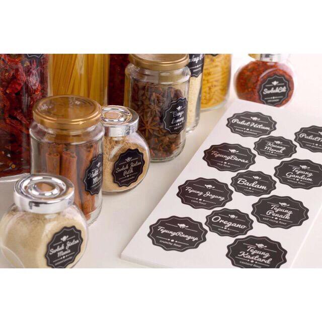 Hot Item!! 75 Keping Sticker Label Barangan Dapur/Kitchen Label ...