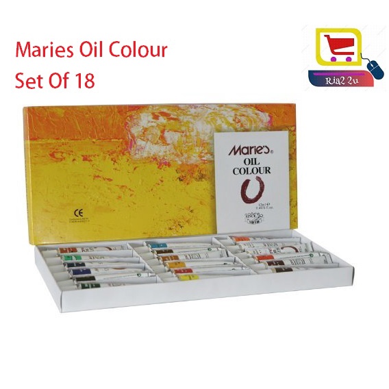 *CLEARANCE* Maries Oil Color Oil Paint Set Of 18 Colors Maries Oil ...