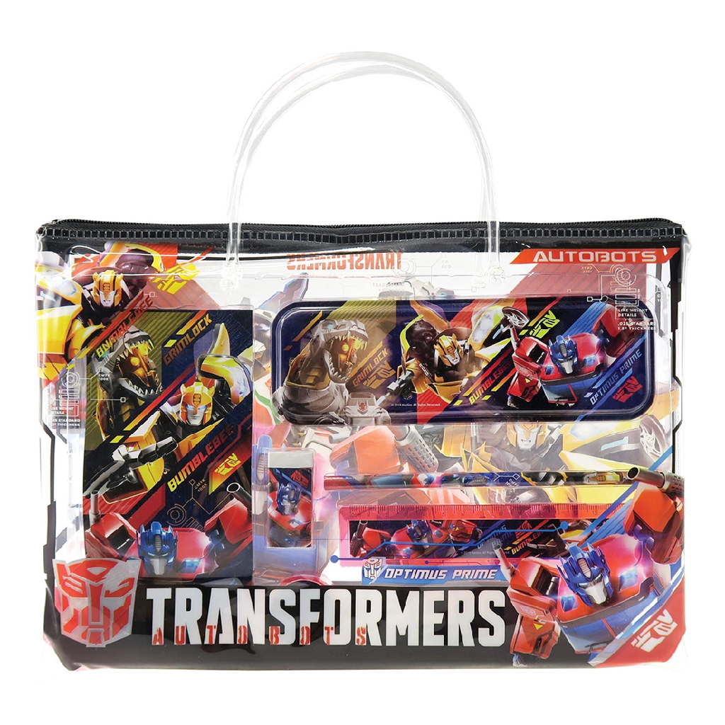 Transformers TFEG Stationery Set With Transparent Document Bag | Shopee ...