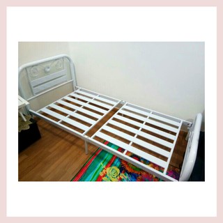 Single Bed Frame/Metal Bed/Bedroom White/Bed Base/Bed/Katil Single ...
