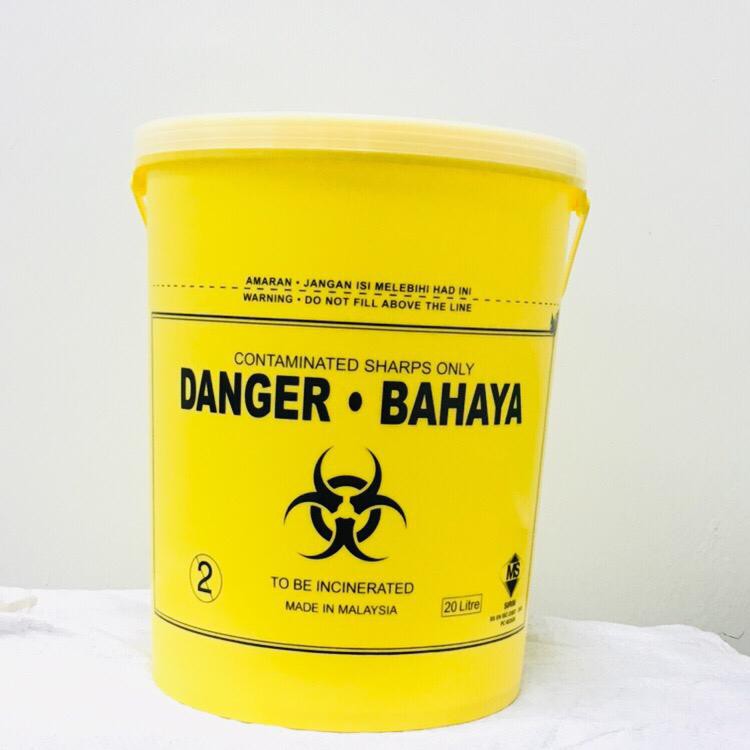 Bio Hazard Sharp Bin Container 20L | Shopee Malaysia
