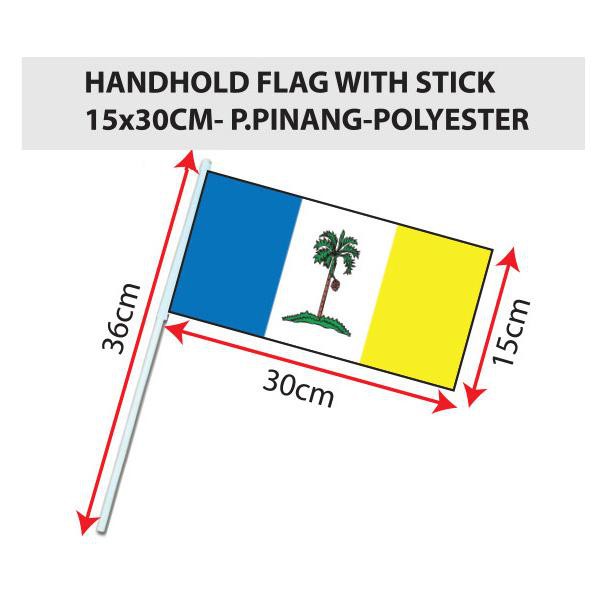 Pulau Pinang Hand Hold Flag, Hand Held Flag, Hand Flag, Bendera Tangan ...