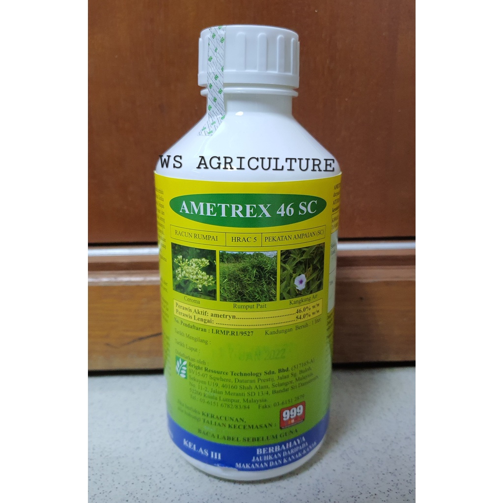 AMETREX Ametryn 46% (1 Liter) Racun untuk Rumput Sambau, Kerbau dan ...