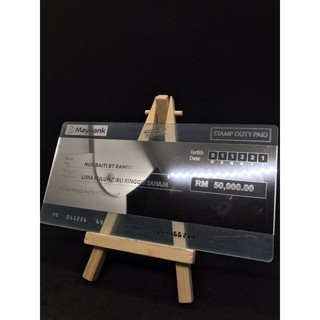 Customized Replika Cek Hantaran Perkahwinan/ Wedding Mock Up Cheque ...