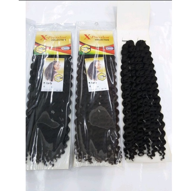 X-PRESSION Curly Hair Extensions for Fixing,Crotchet/Braiding. | Shopee ...