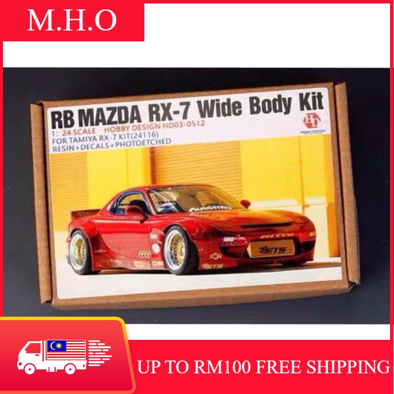 Hobby Design 1/24 Mazda RX-7 Rocket Bunny Wide Body Kit HD03-0512 For ...