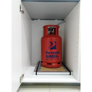 (READY STOCK)Kitchen Cabinet Aluminium Gas Cylinder roller Slide / Gas ...