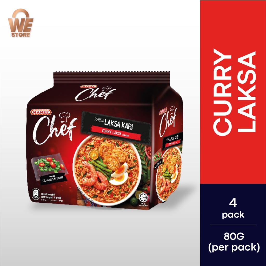 MAMEE CHEF Pack Noodles(Packs of 4)-(Curry Laksa) | Shopee Malaysia