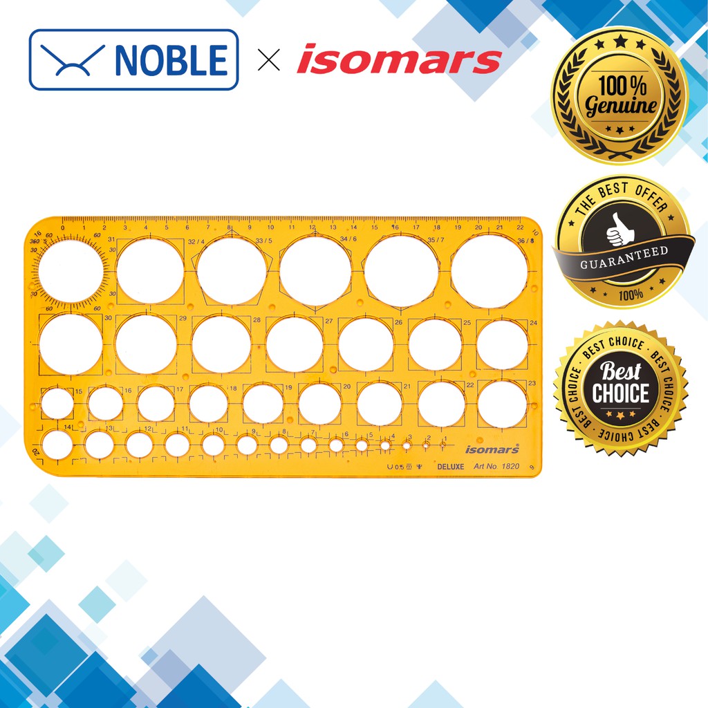Isomars Deluxe Circle Template #1820 - 36 Circles With Different Sizes (25 cm) | Shopee Malaysia
