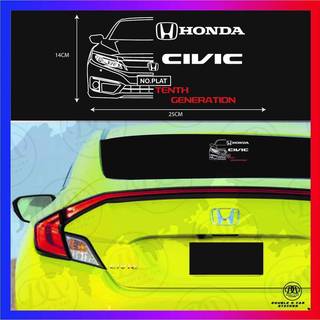 [Ready Stock]HONDA CIVIC TENTH GENERATION SHAPE&WORDS HIGH GRADE ...