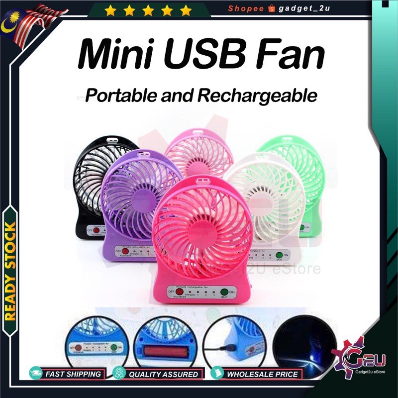Rechargeable Portable Mini Fan | Shopee Malaysia
