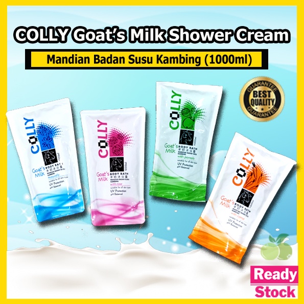 Colly Goat's Milk Shower Cream 1 liter Refill Pack | Mandian badan susu ...