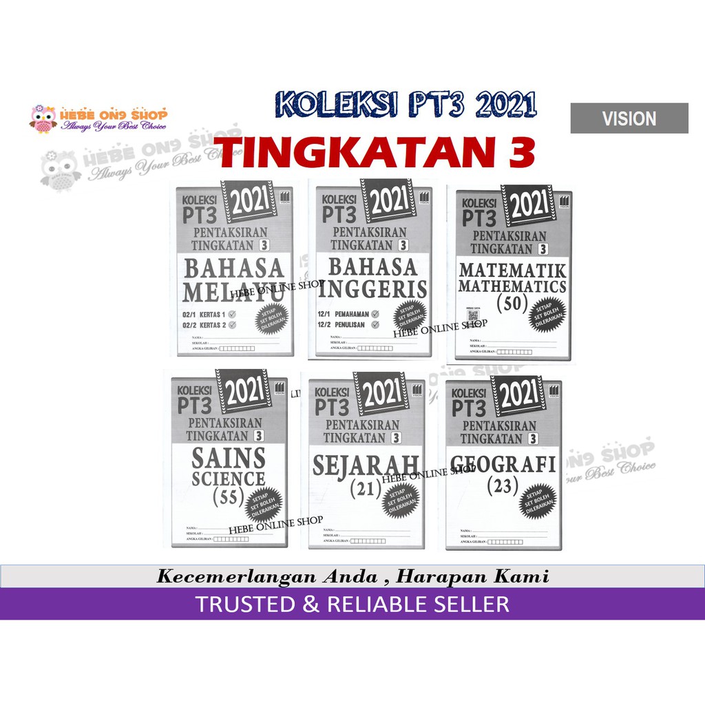 Koleksi pt3 2021 tingkatan 3 buku latihan tingkatan 3 vision 2021 | BeeCost
