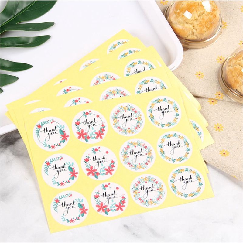 60pcs TQ Sticker. Oval Thank You Sticker. Pelekat Terima Kasih 5 Helai ...