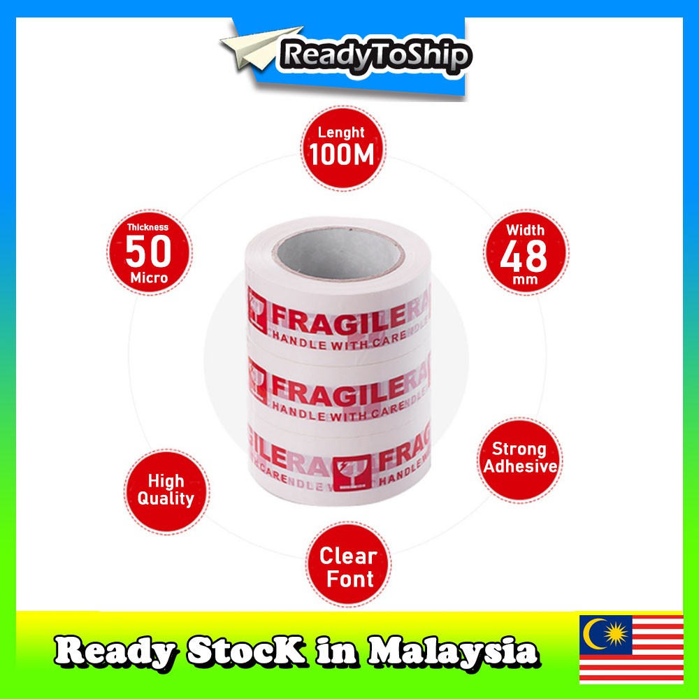 Fragile OPP Tape 100Meter x 48mm | Shopee Malaysia